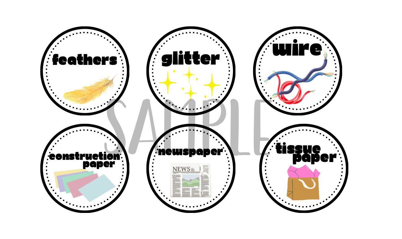Printable Art Supply Labels - Etsy