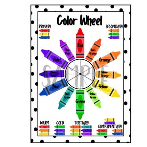 Color Wheel Poster - Etsy