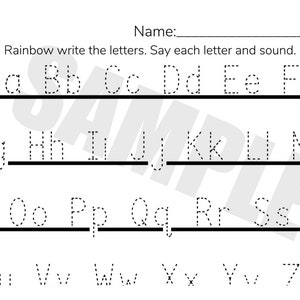 Pre-k Alphabet Worksheets - Etsy