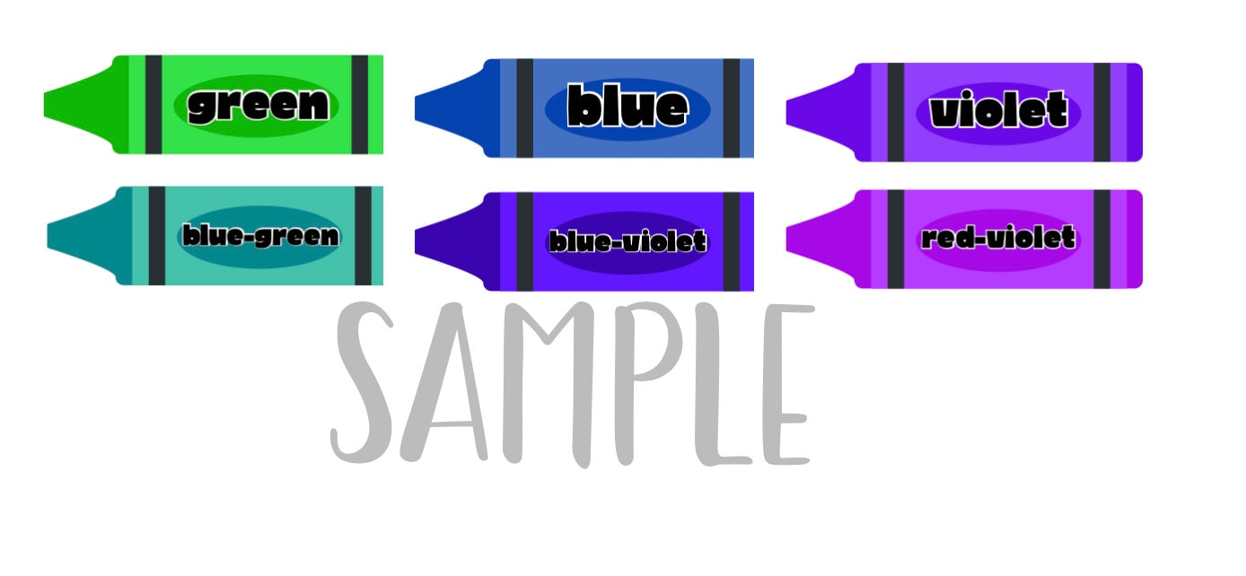 Colorful Crayon Color Word Decor - Etsy