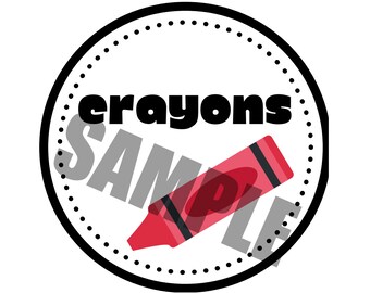 Kids Craft Room Storage Labels, Printable Classroom Art Supplies Label ...