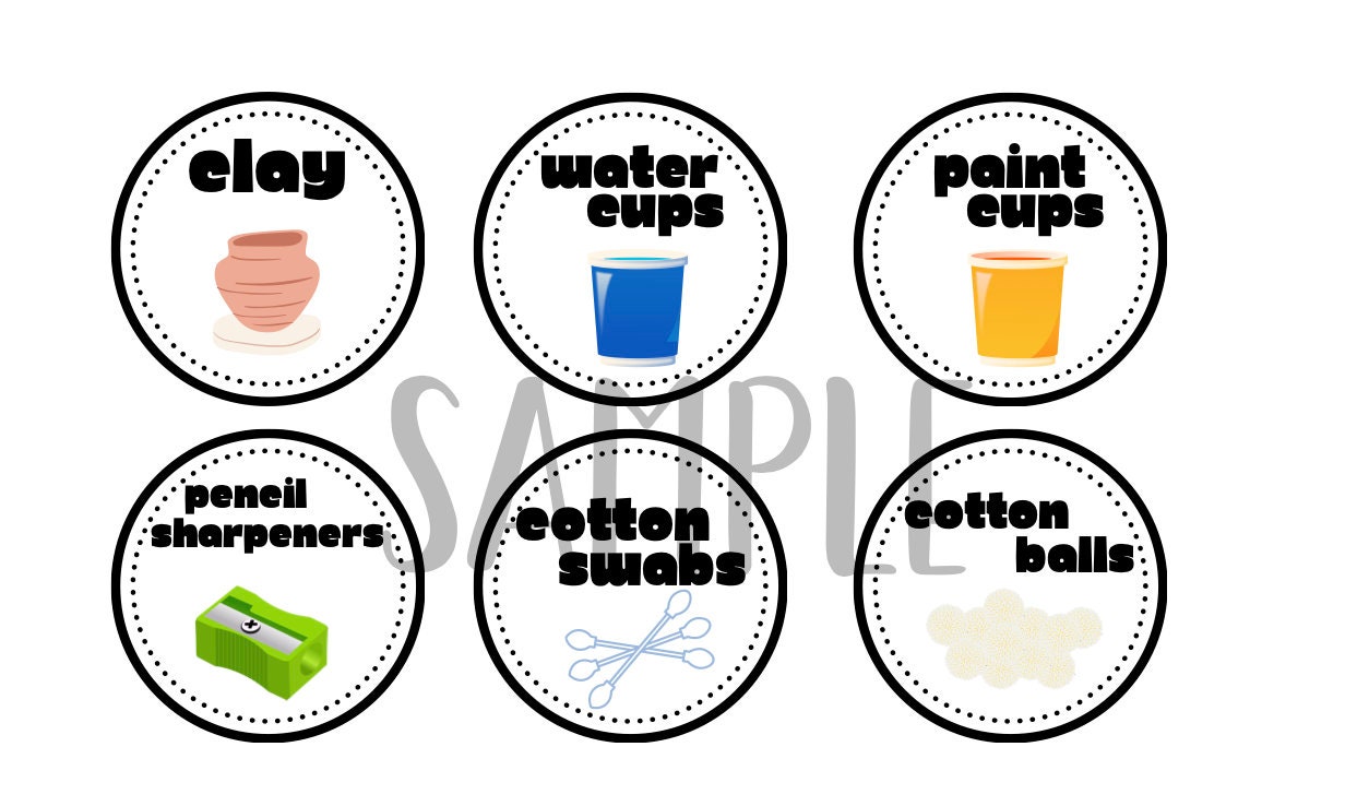 Printable Art Supply Labels - Etsy