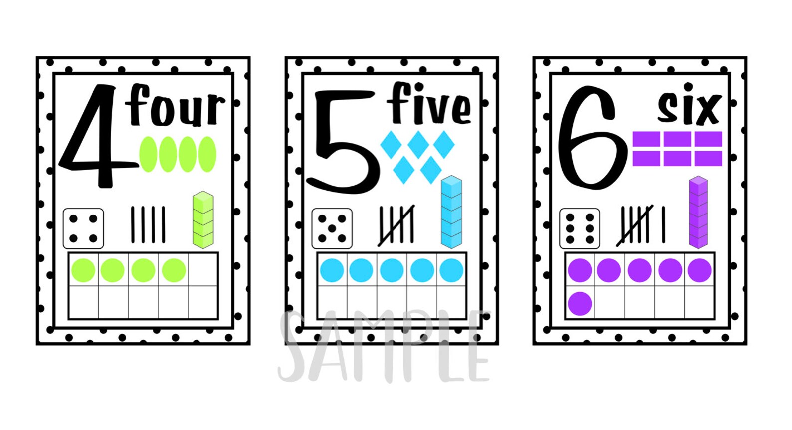 Number Posters for Elementary Math - Etsy