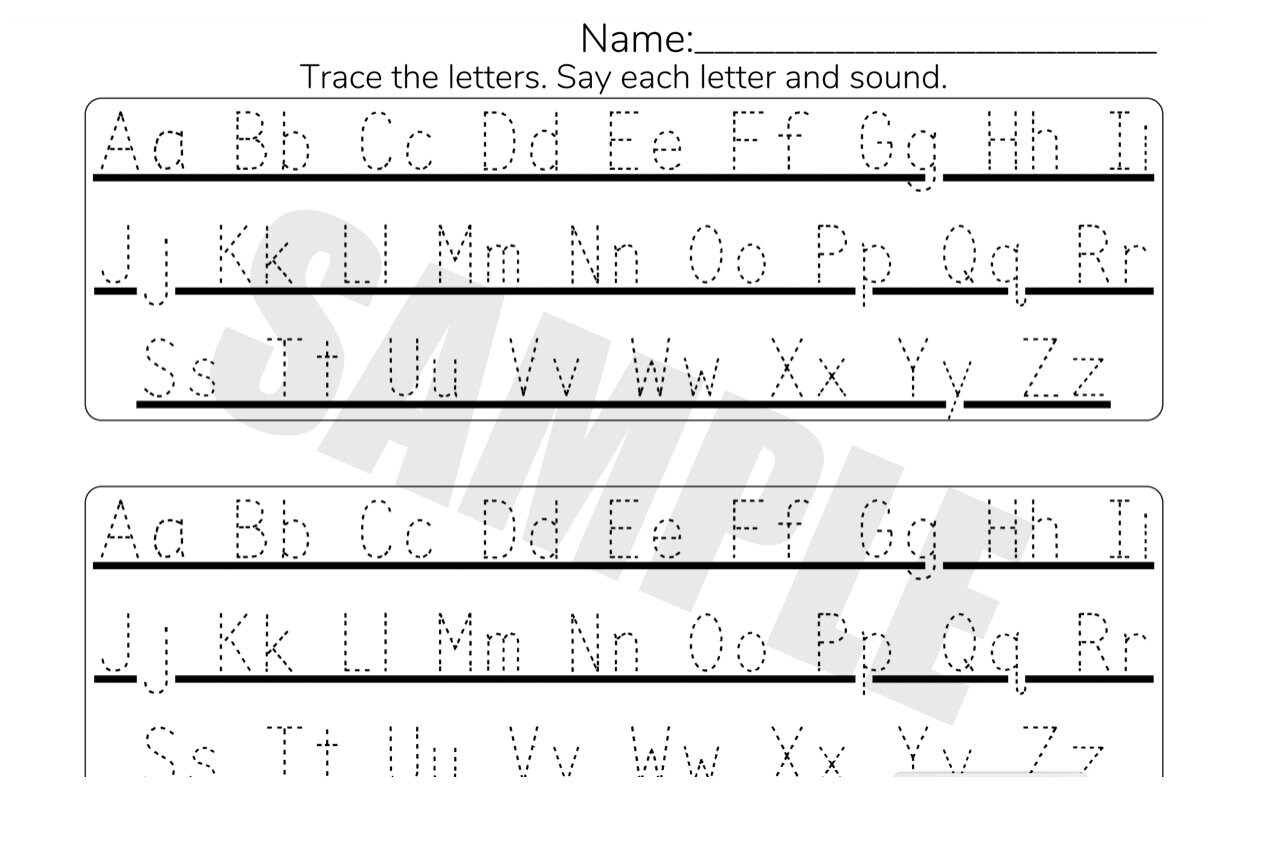 Pre-k Alphabet Worksheets - Etsy