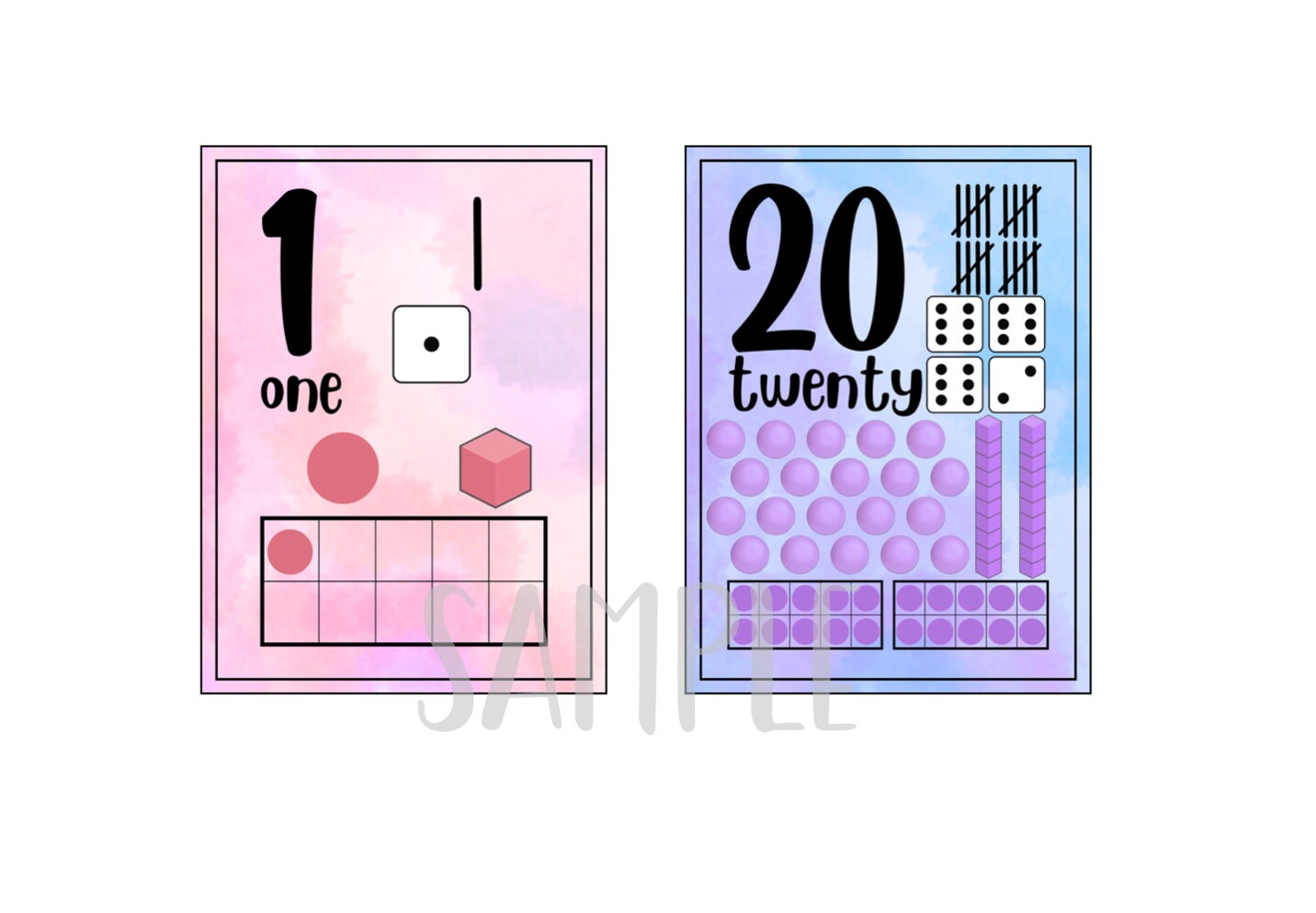 Number Posters for Elementary Math - Etsy