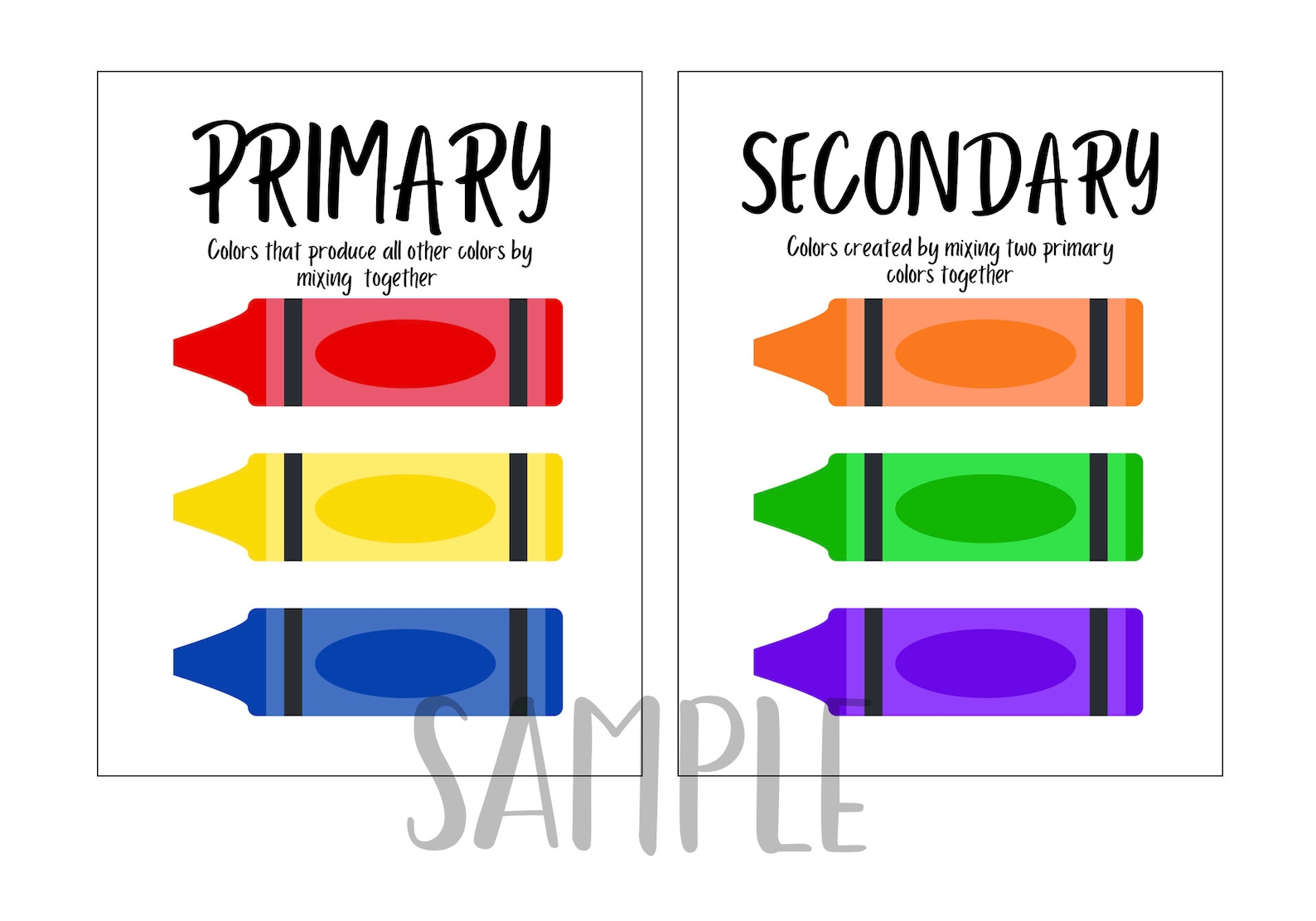 Color Wheel and Color Theory Poster Bundle - Etsy