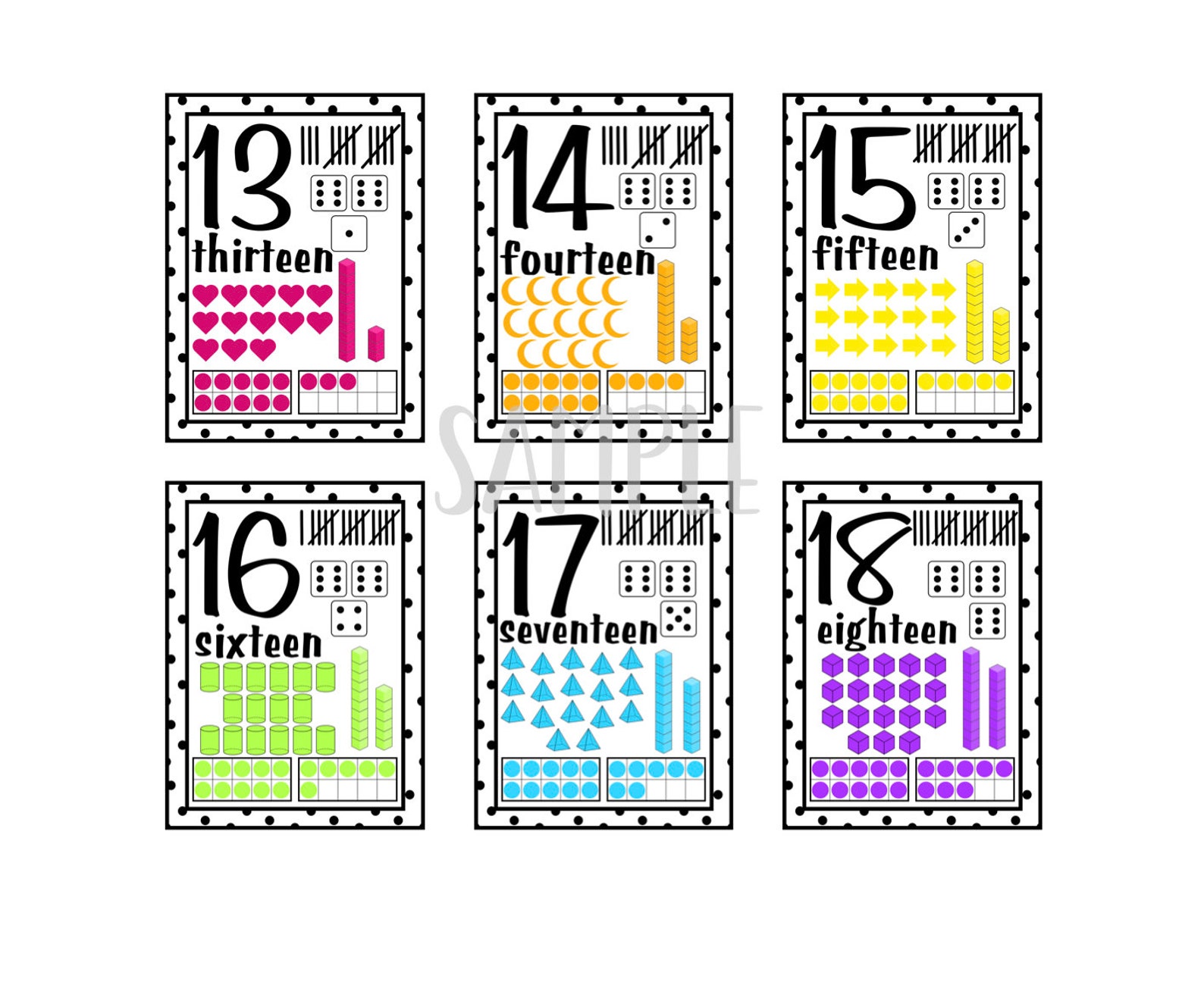 Number Posters for Elementary Math - Etsy