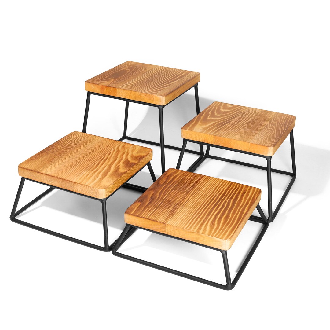 Rustic Wood Riser Set – Farmhouse Cupcake Stand – Tiered Dessert ...