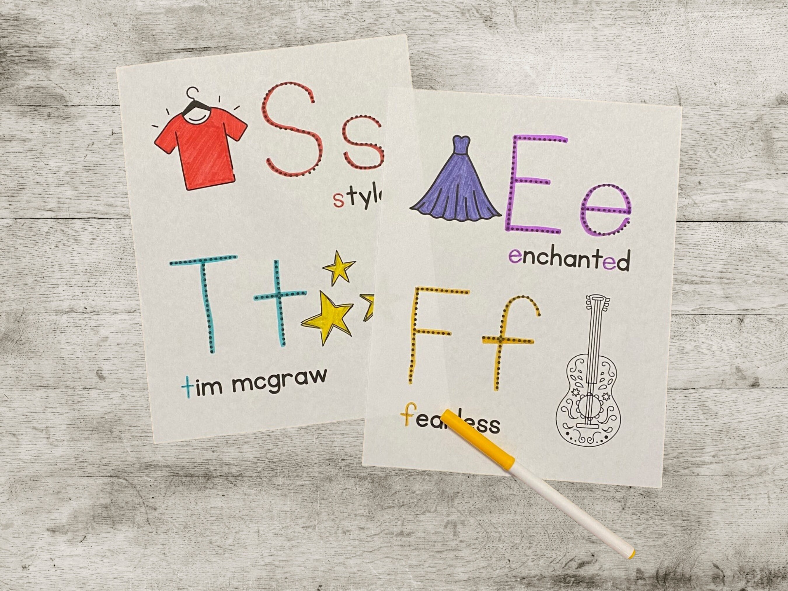 Swiftie Alphabet Printable - Learn the Abcs Taylor's Version - Trace ...
