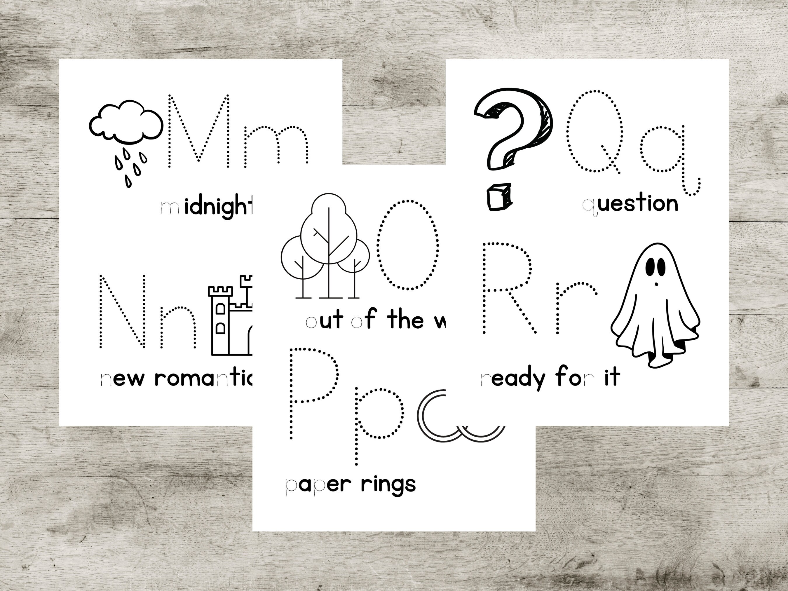 Swiftie Alphabet Printable - Learn the Abcs Taylor's Version - Trace ...