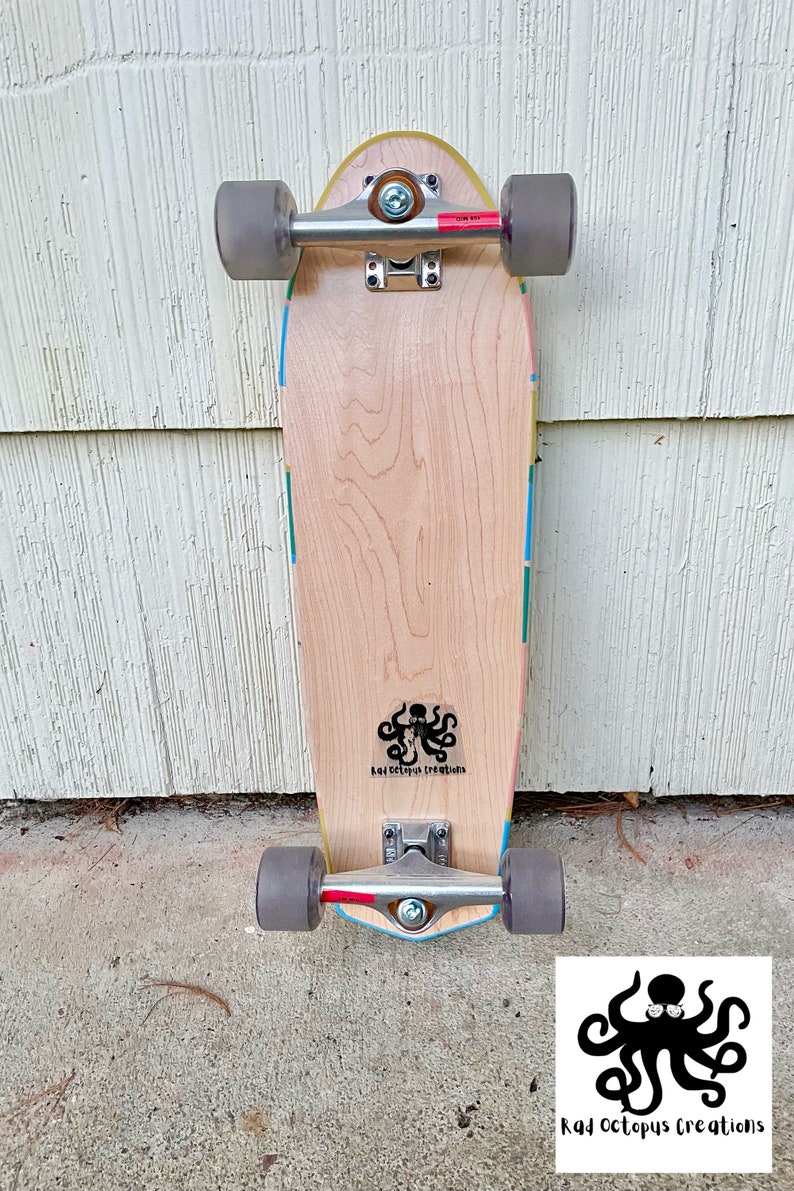 Wooden Custom Mini Cruiser Style Skateboard, Handmade, Surf Skate ...
