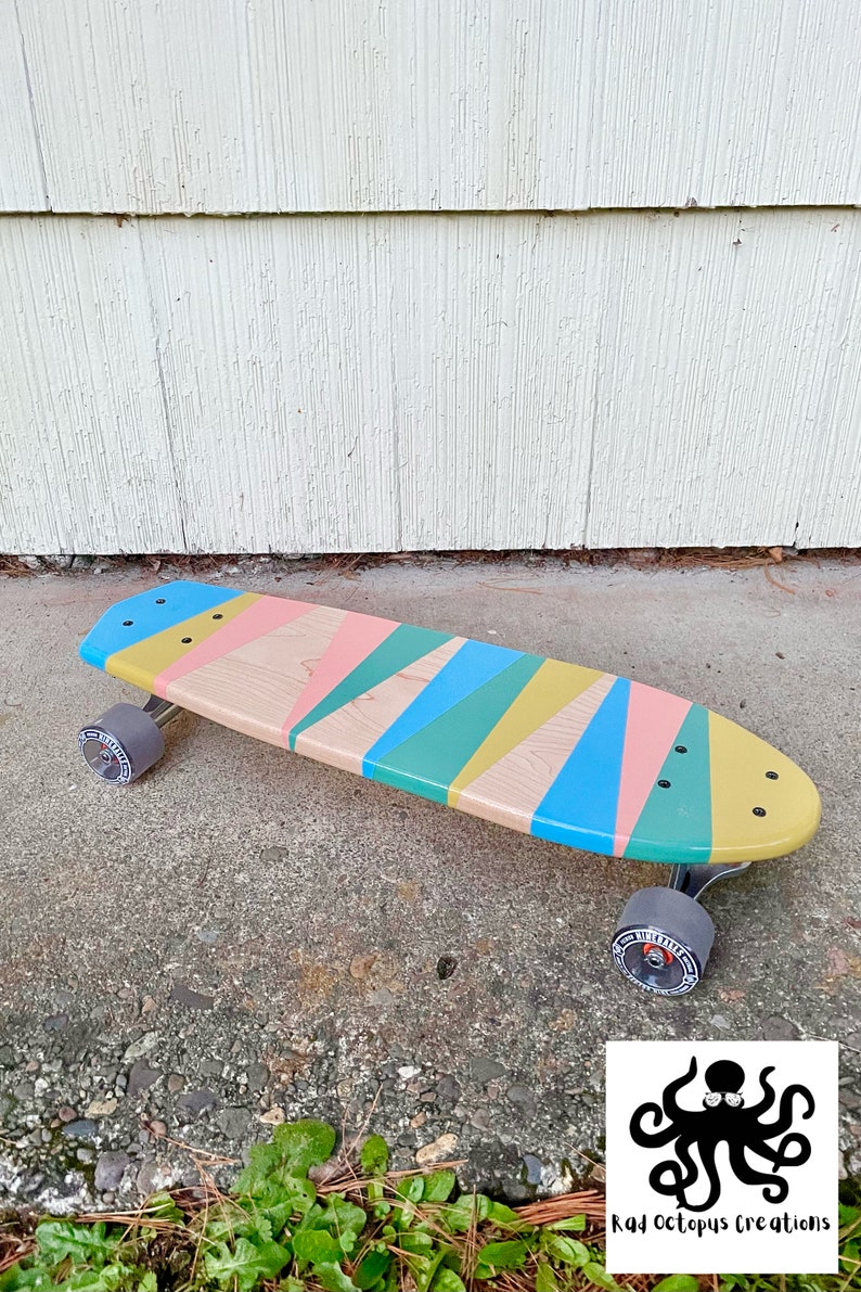 Wooden Custom Mini Cruiser Style Skateboard, Handmade, Surf Skate ...
