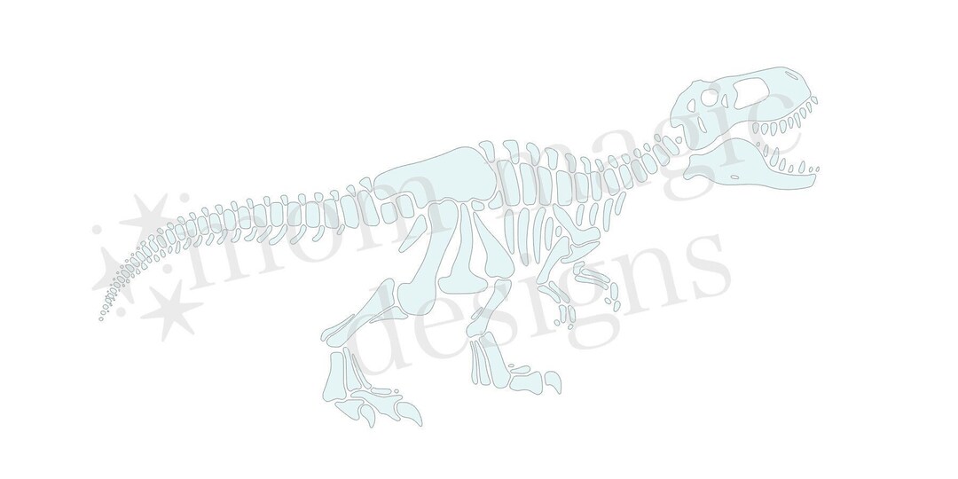 T-rex Dinosaur Fossil SVG - Etsy