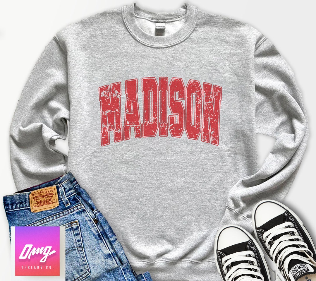 Vintage Madison Wisconsin Sweatshirt, College Football Sweatshirts for ...