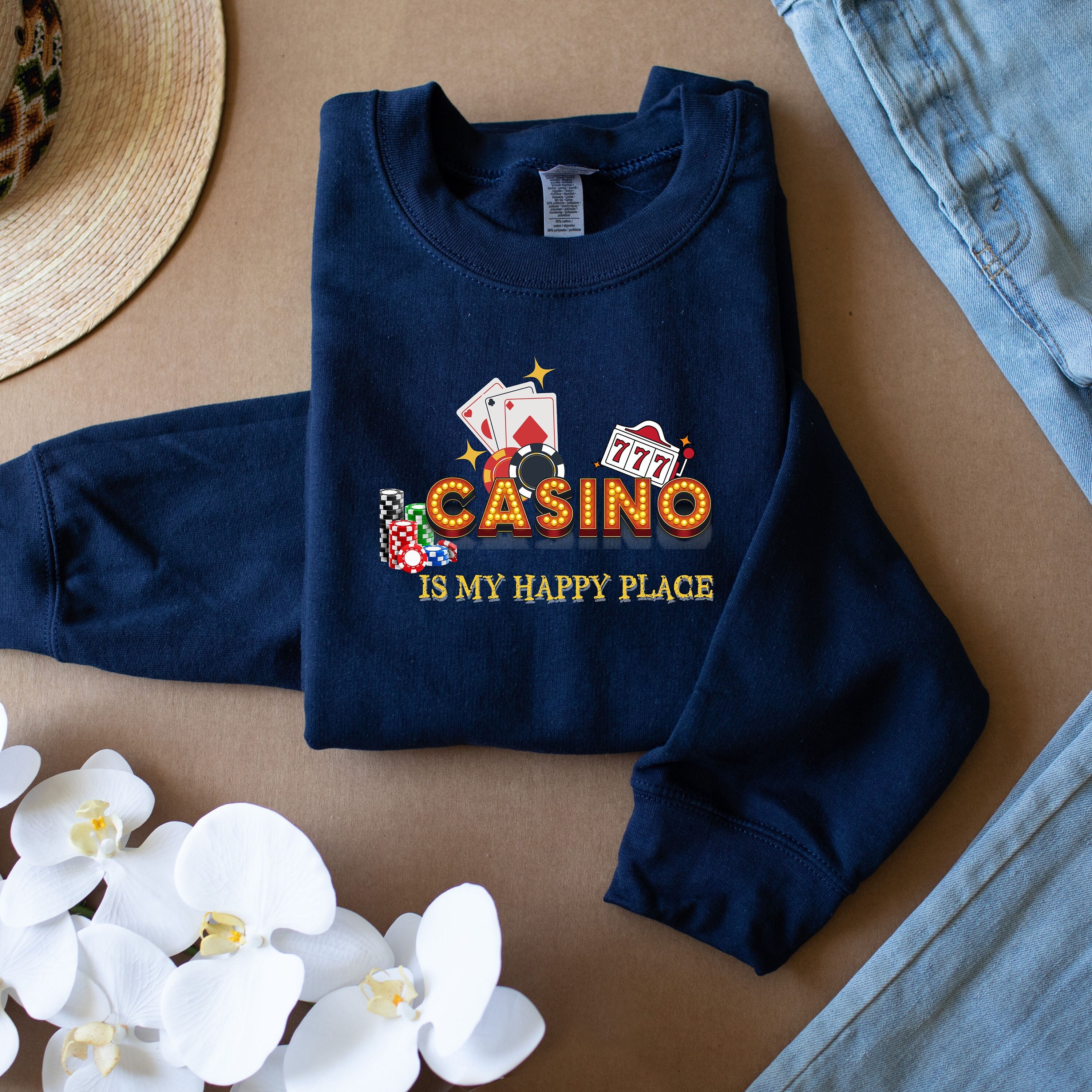 Casino is My Happy Place Sweatshirt, Casino Shirt, Gambling Gifts ...