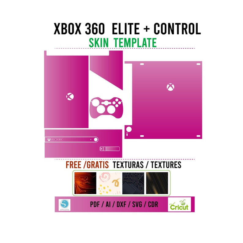 Xbox 360 Elite Skin Template - Etsy