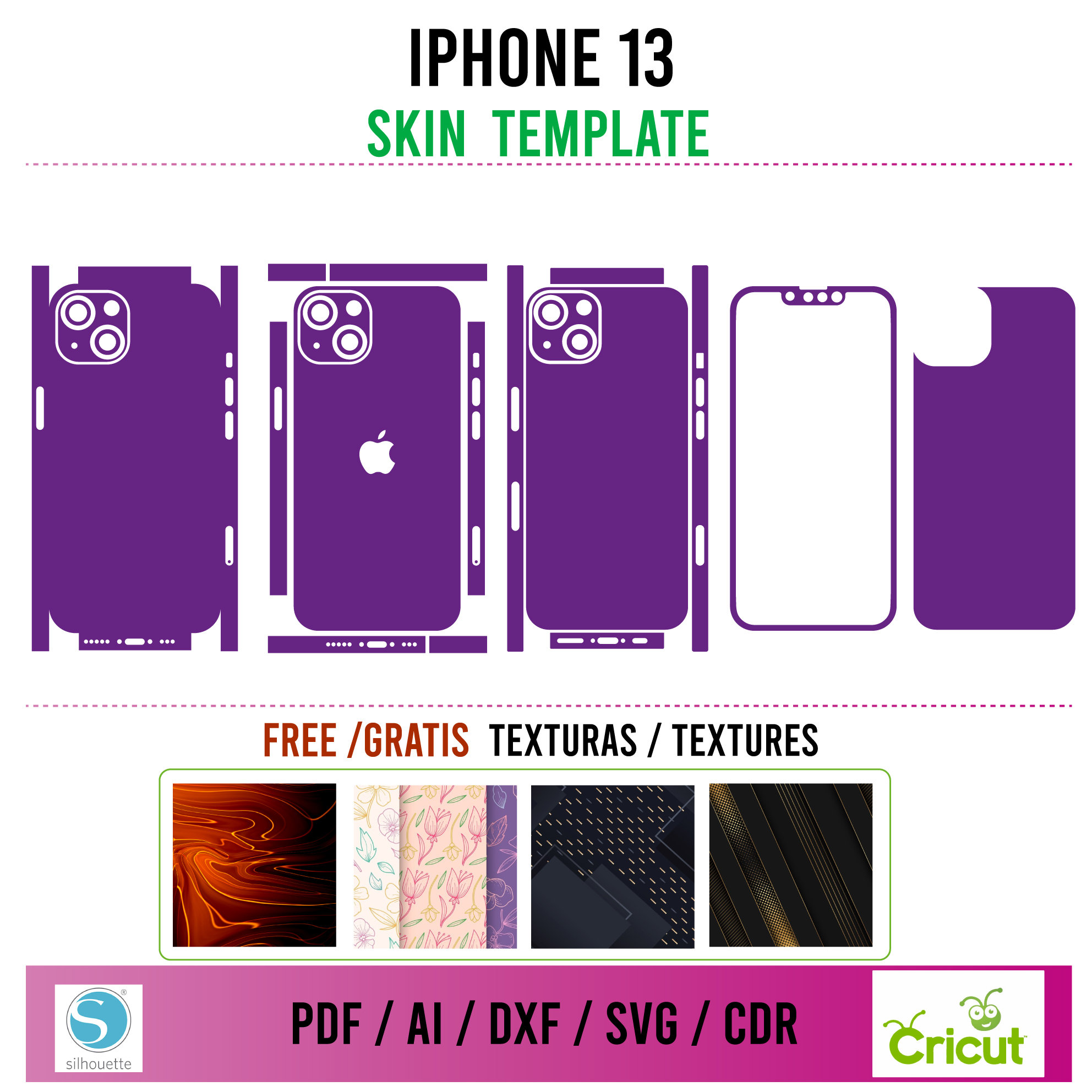 IPhone 13 Skin Template - Etsy