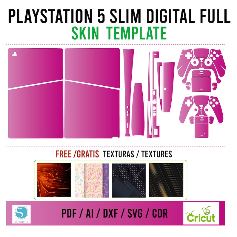 Playstation 5 Slim Digital FULL Skin Template / Skin Template - Etsy