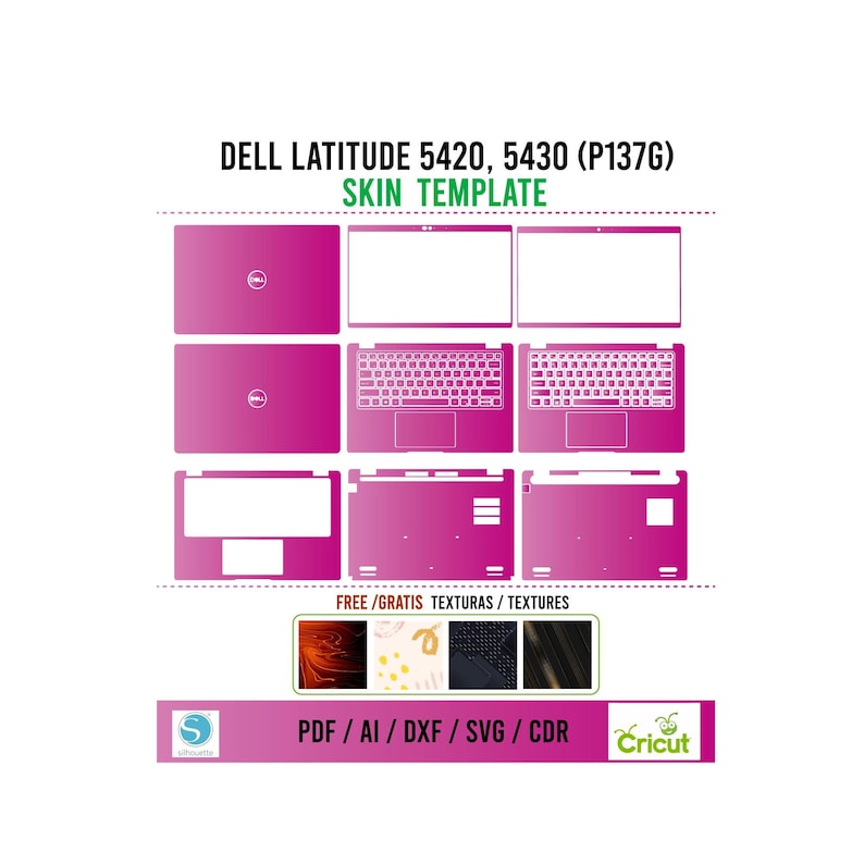 Dell Latitude 5420, 5430 (P137G) Skin Template Vector - Etsy
