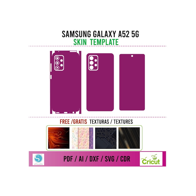 Samsung Galaxy A52 5G Skin Template - Etsy