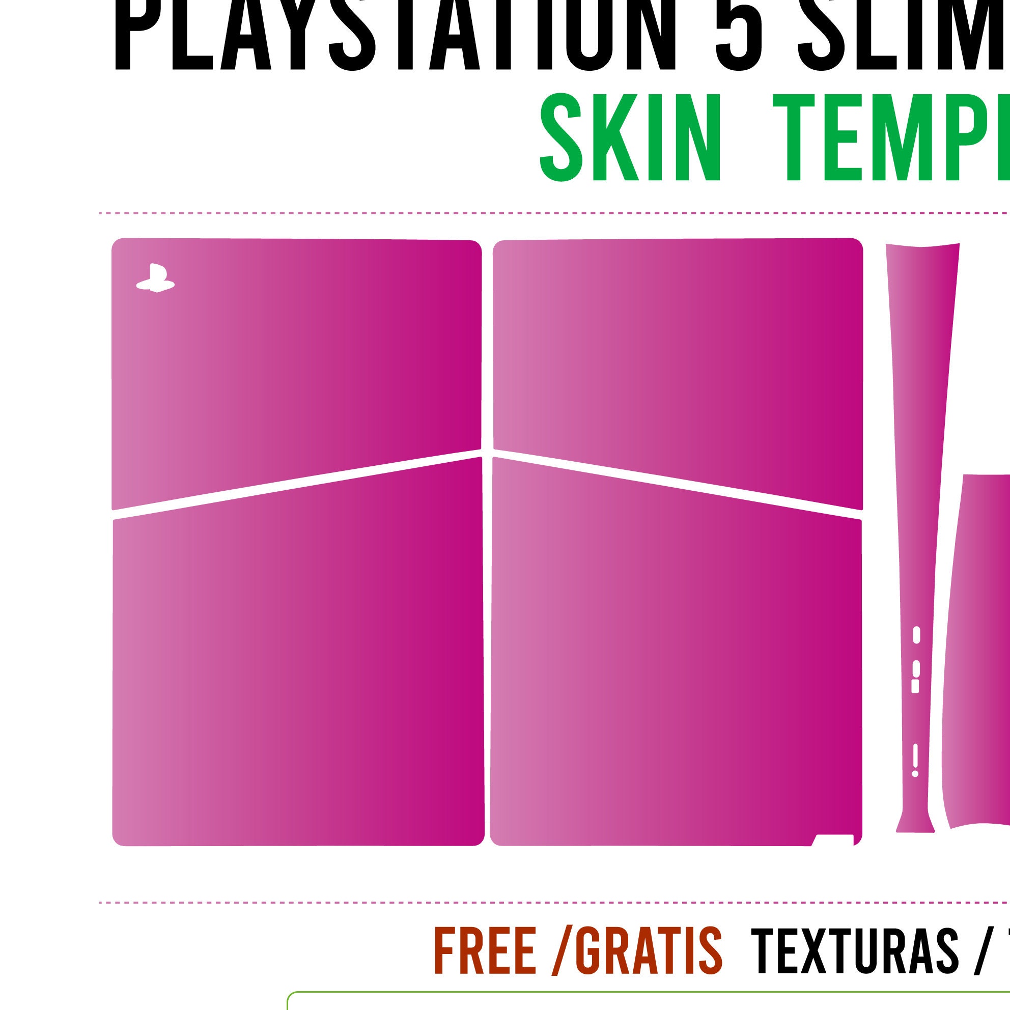 Playstation 5 Slim Digital FULL Skin Template / Skin Template - Etsy