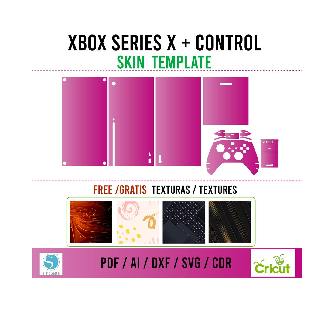 Xbox Series X Digital Template With Controller | Editable PSD/PNG Skin ...