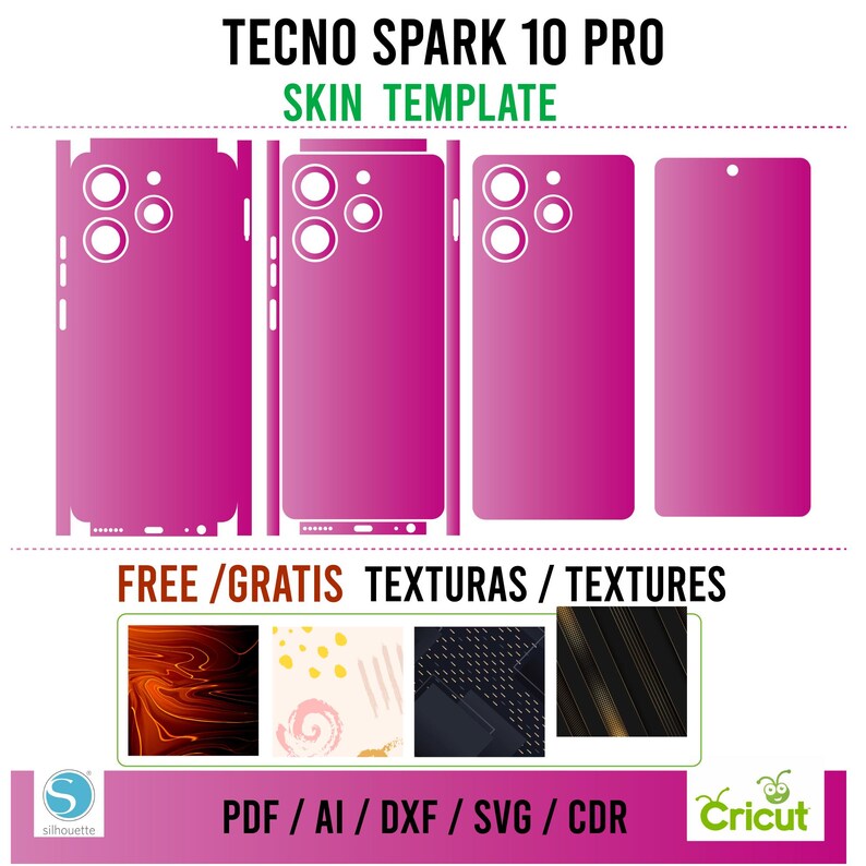 Tecno Spark 10 Pro Skin Template Vector / Skin Template - Etsy