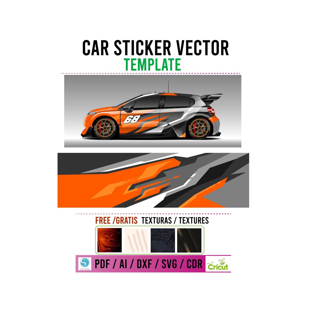 VECTOR Sticker Car Skin Template Vector / Skin Template - Etsy
