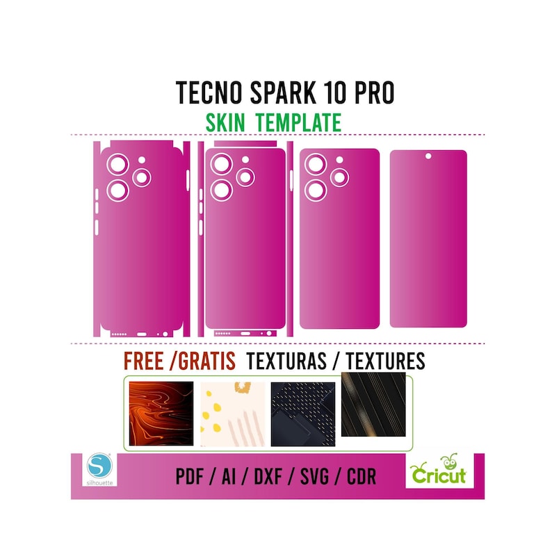 Tecno Spark 10 Pro Skin Template Vector / Skin Template - Etsy