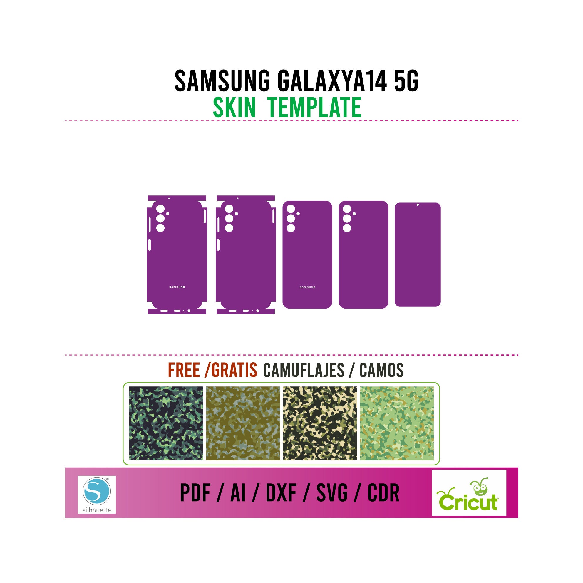 Samsung Galaxy A14 5G Skin Template / Skin Template - Etsy