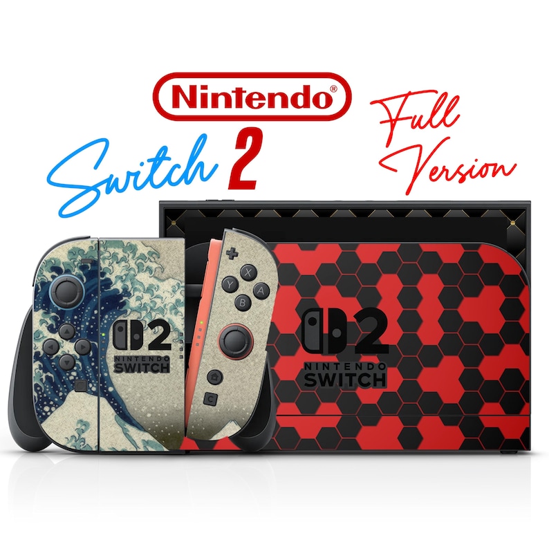 Ns Switch 2 Full Skin Template Pack – Console, Dock & Joy-cons ...
