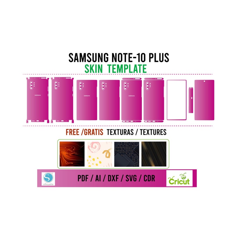 Samsung Note-10 Plus Skin Template - Etsy