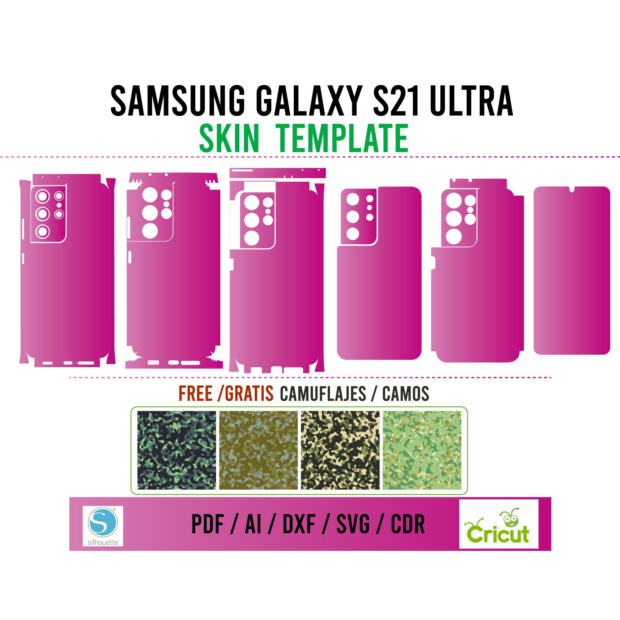 Samsung Galaxy S21 Ultra Skin Template - Etsy