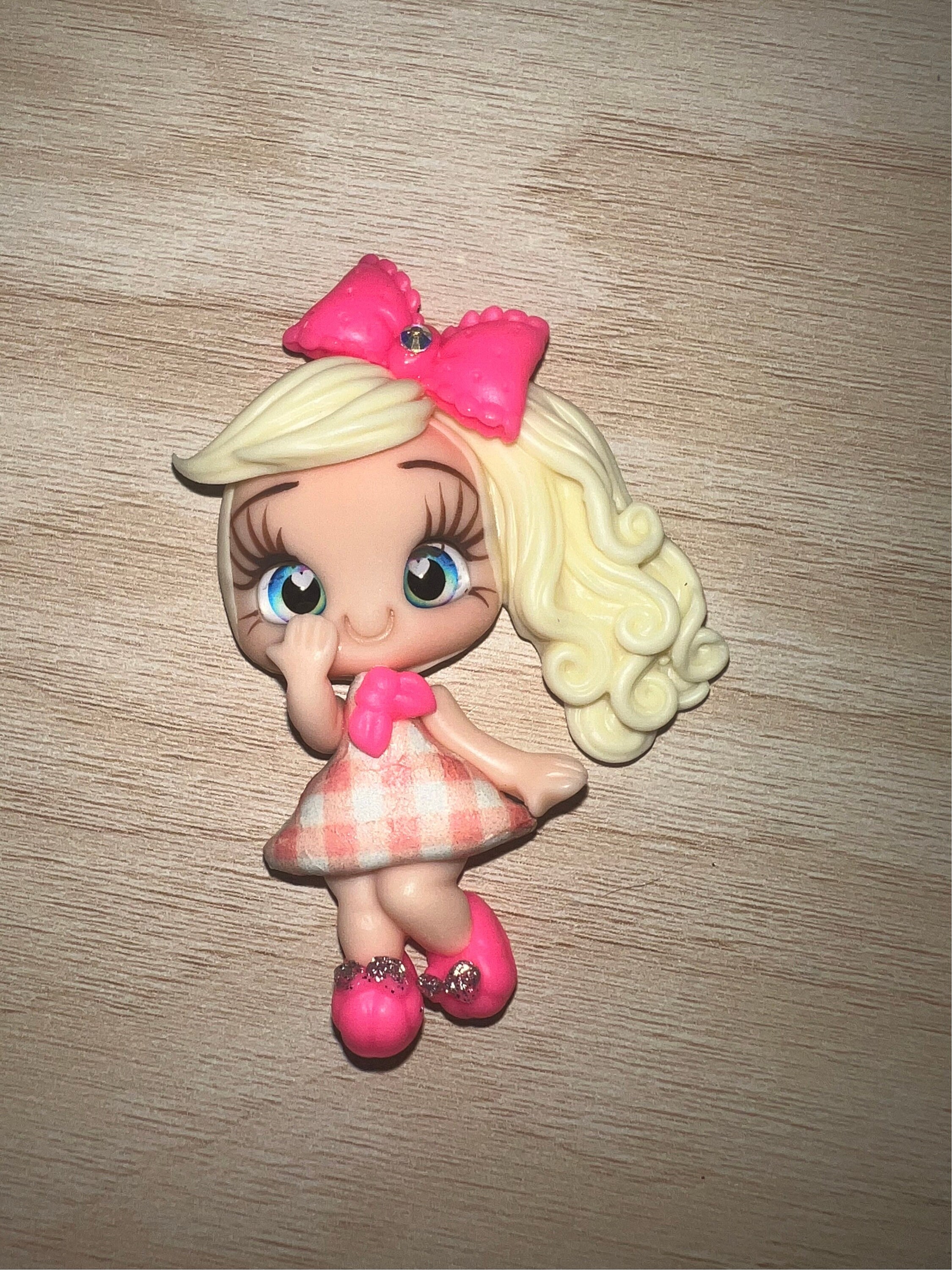 Barbie Inspired Girl Clays for Bows Clay Bow Center Clay Doll , Bow ...