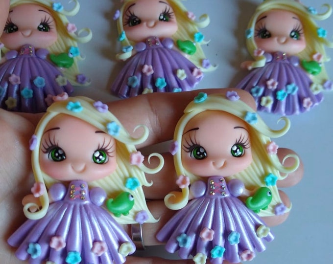 Princess Rapunzel Clays for Bows Clay Bow Center Clay Doll , Bow ...