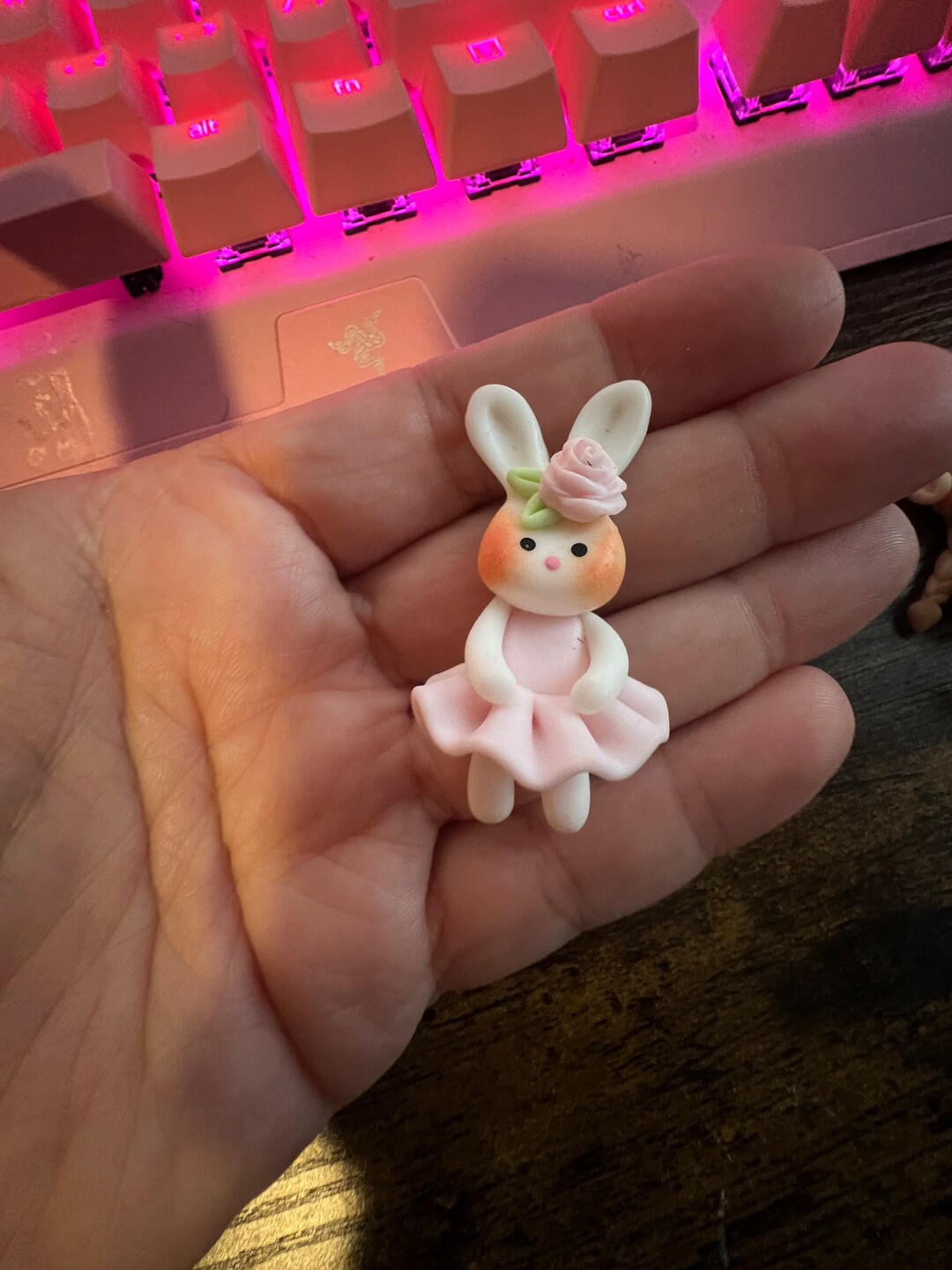 Bunny Clays for Bows Clay Bow Center Clay Doll , Bow Centerpieces, Clay ...