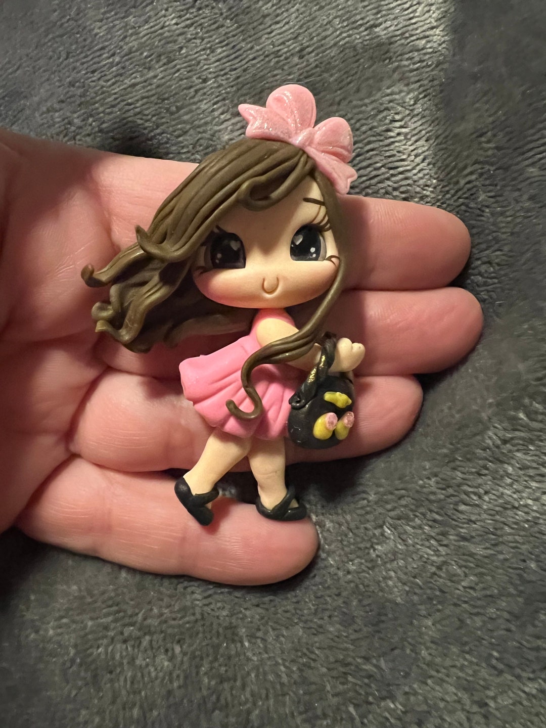 Cute Girl Clay Clays for Bows Clay Bow Center Clay Doll, Beauty and the ...