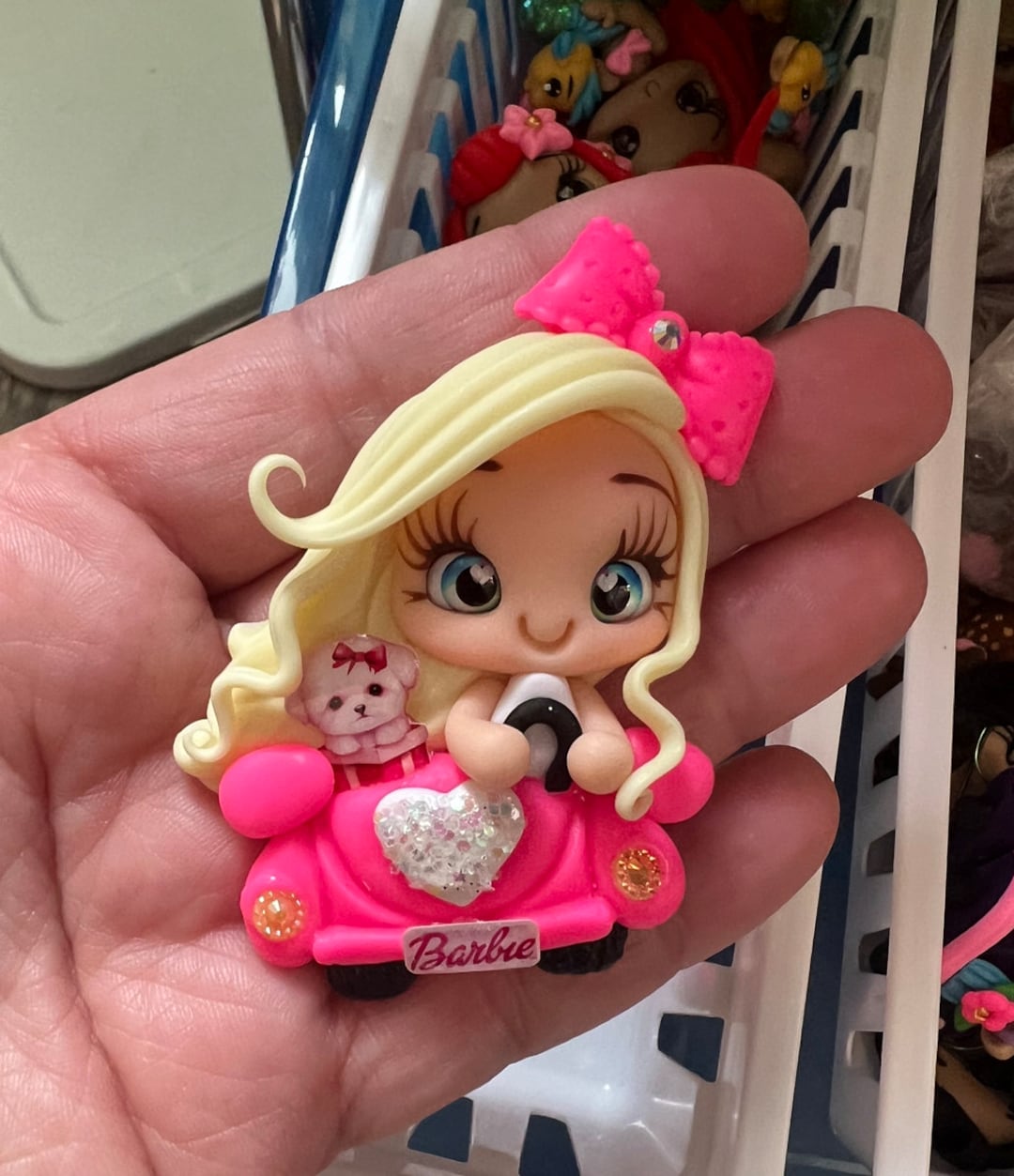 Barbie Inspired Girl Clays for Bows Clay Bow Center Clay Doll , Bow ...