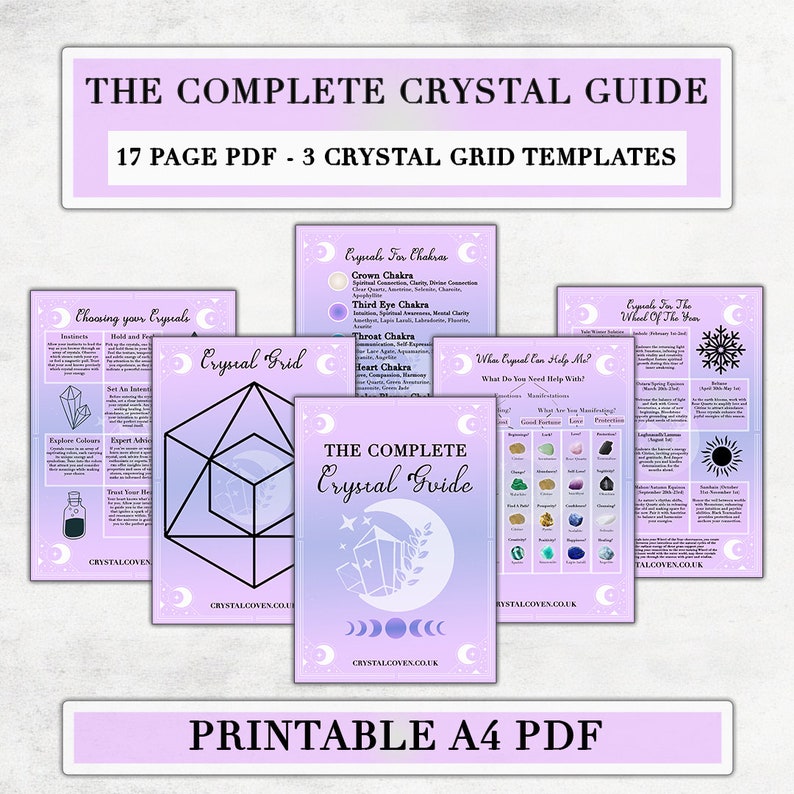 Crystal Information Guide // Crystal Meanings Printable // Crystal ...