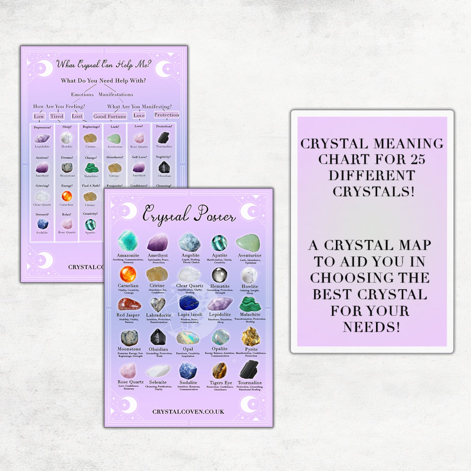 Crystal Information Guide // Crystal Meanings Printable // Crystal ...