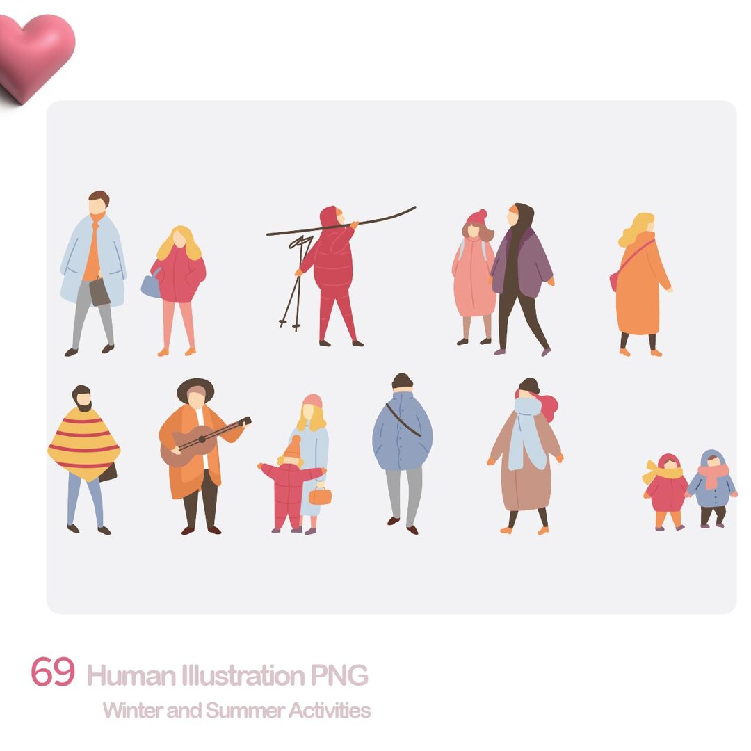 69 PNG Cute Human Illustrations for Architecture and Design Collection ...