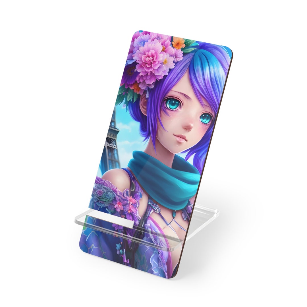 Anime Girl Phone Stand Aimi in Paris Desert Mobile - Etsy
