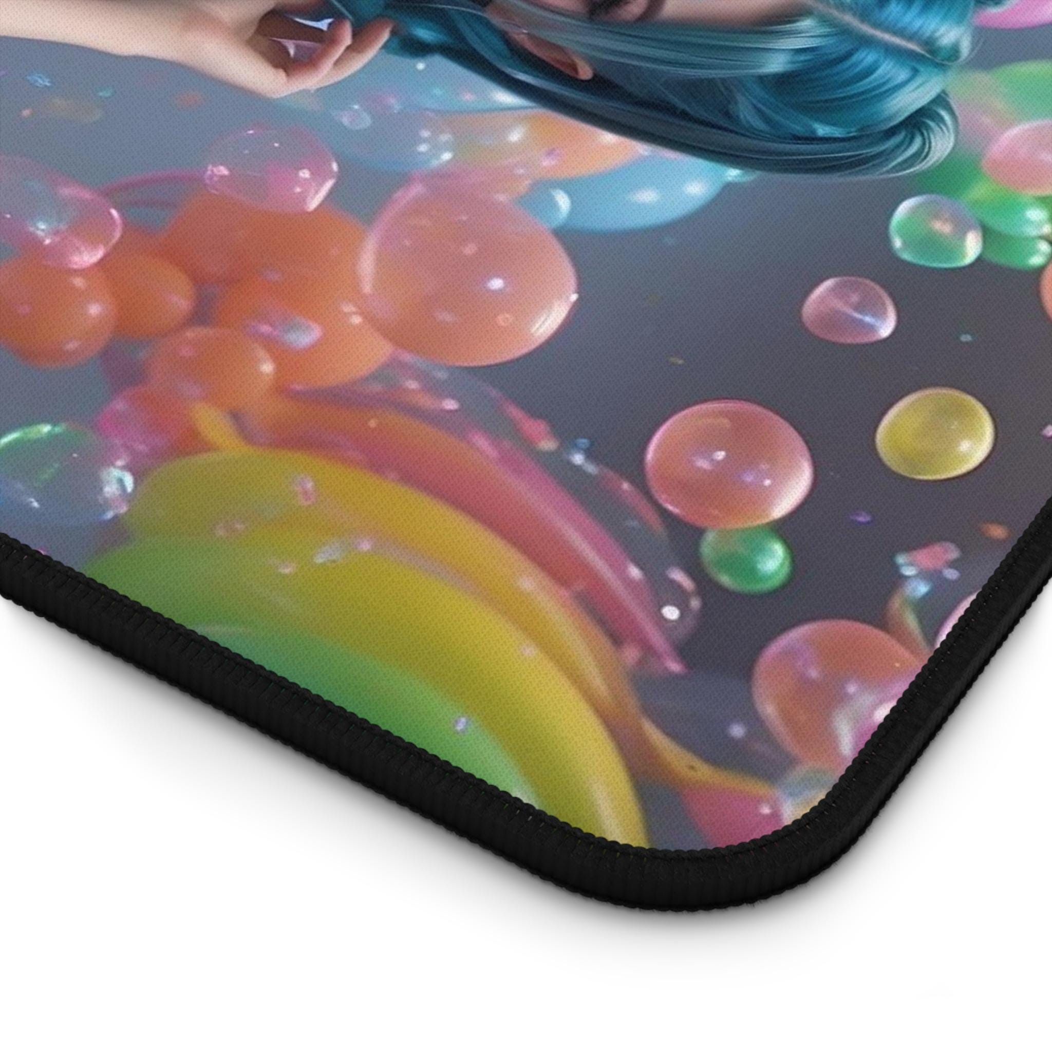 Anime Girl Desk Mat - Rainbow Waifu Mouse Pad for Anime Lovers & Gamers ...