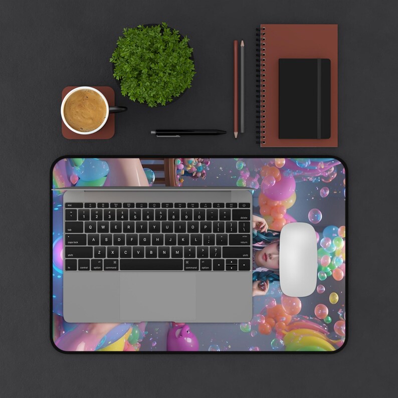 Anime Girl Desk Mat - Rainbow Waifu Mouse Pad for Anime Lovers & Gamers ...