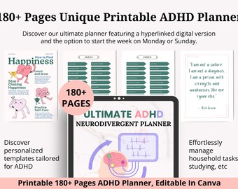 ADHD Digital Planner (made by an Adhder) for Ipad, Goodnotes + Android ...