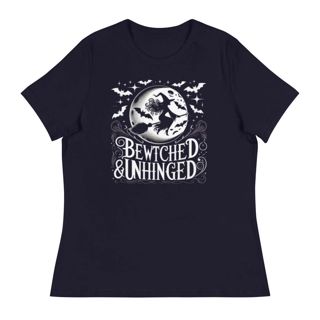 Bewitched & Unhinged: Premium Halloween Themed Tee - Etsy