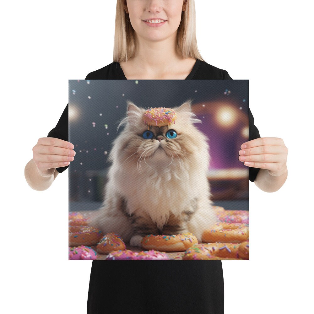 Cat as Dunkin' Donuts Employee: Adorable Feline in Coffee Shop Attire ...