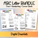 ABC Trace Handwriting Bundle Sheets, Letter Trace Worksheets, Cursive ...