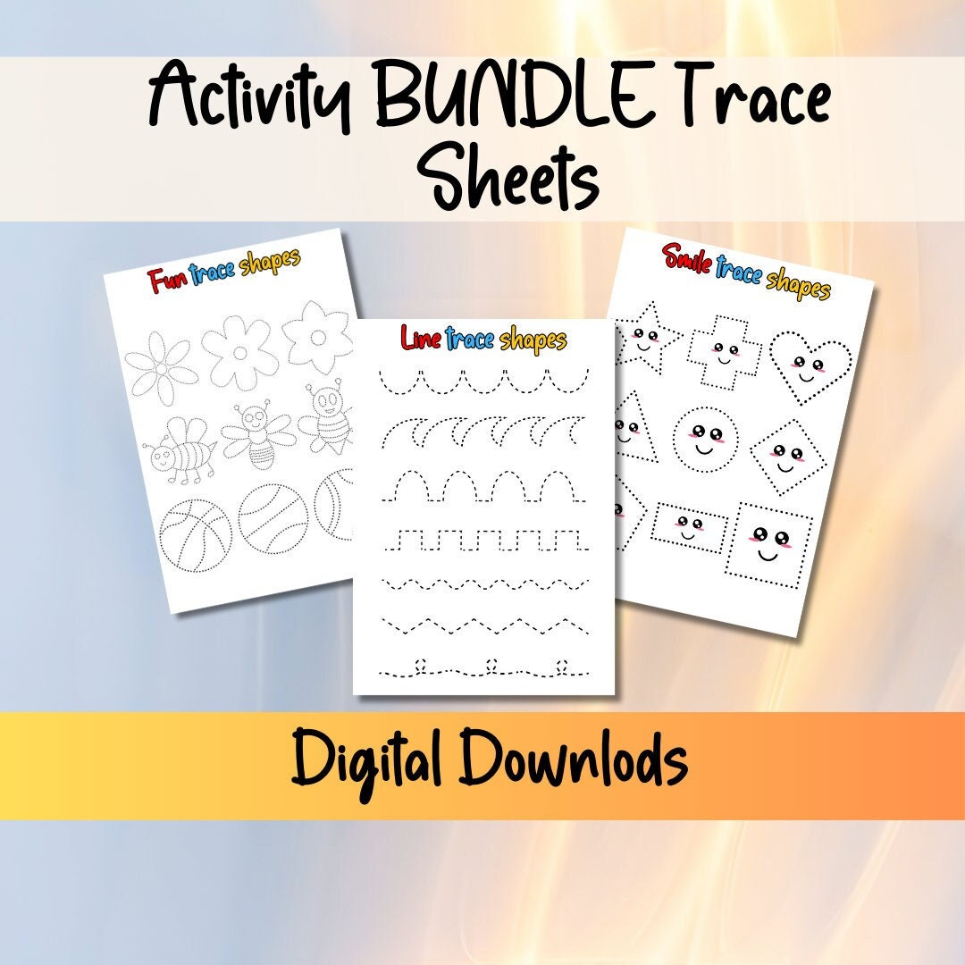Tracing Bundle Sheet for Kids, Pediatrician's Office Coloring Sheets ...