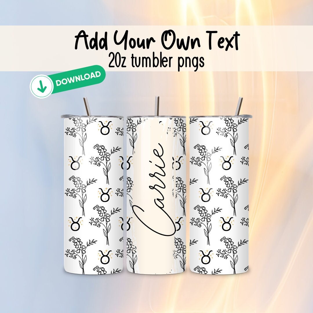 Add Your Own Text Tumbler Wrap, May Birth Flower Tumbler Png, 20z ...